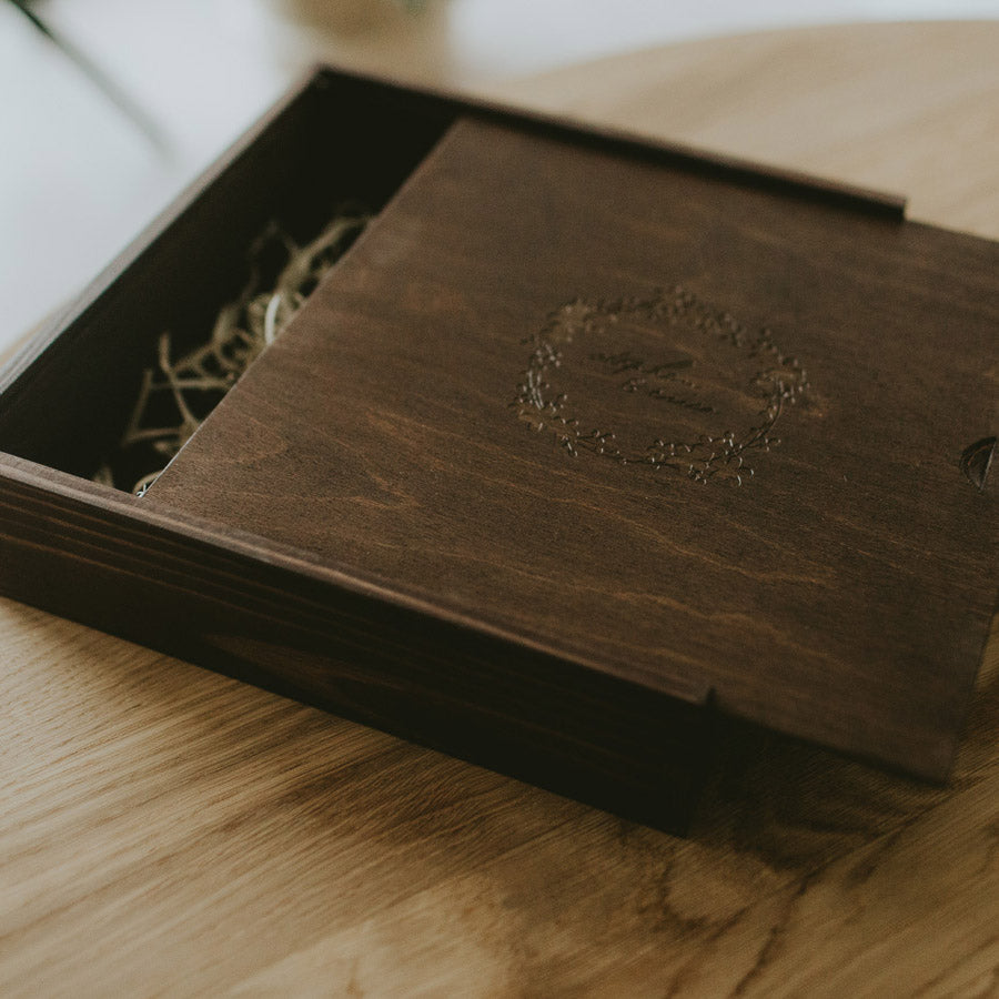 Wooden boxes for 10x10 albums – Lamb & Raccoon